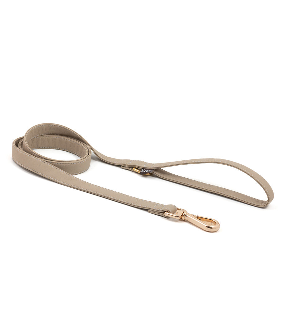 ᐅ Correa perro piel vegana Essence Taupe | Correas para perro | Brott ...